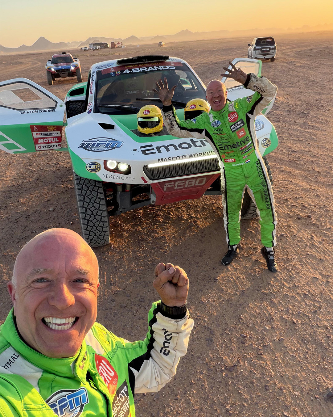 Tim and Tom Coronel battle through tough eighth Dakar stage | Coronel ...